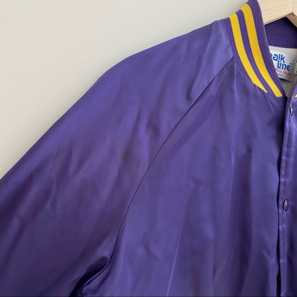 Chalkline | Jackets & Coats | Chalkline Satin Starter Lsu Bomber Jacket ...